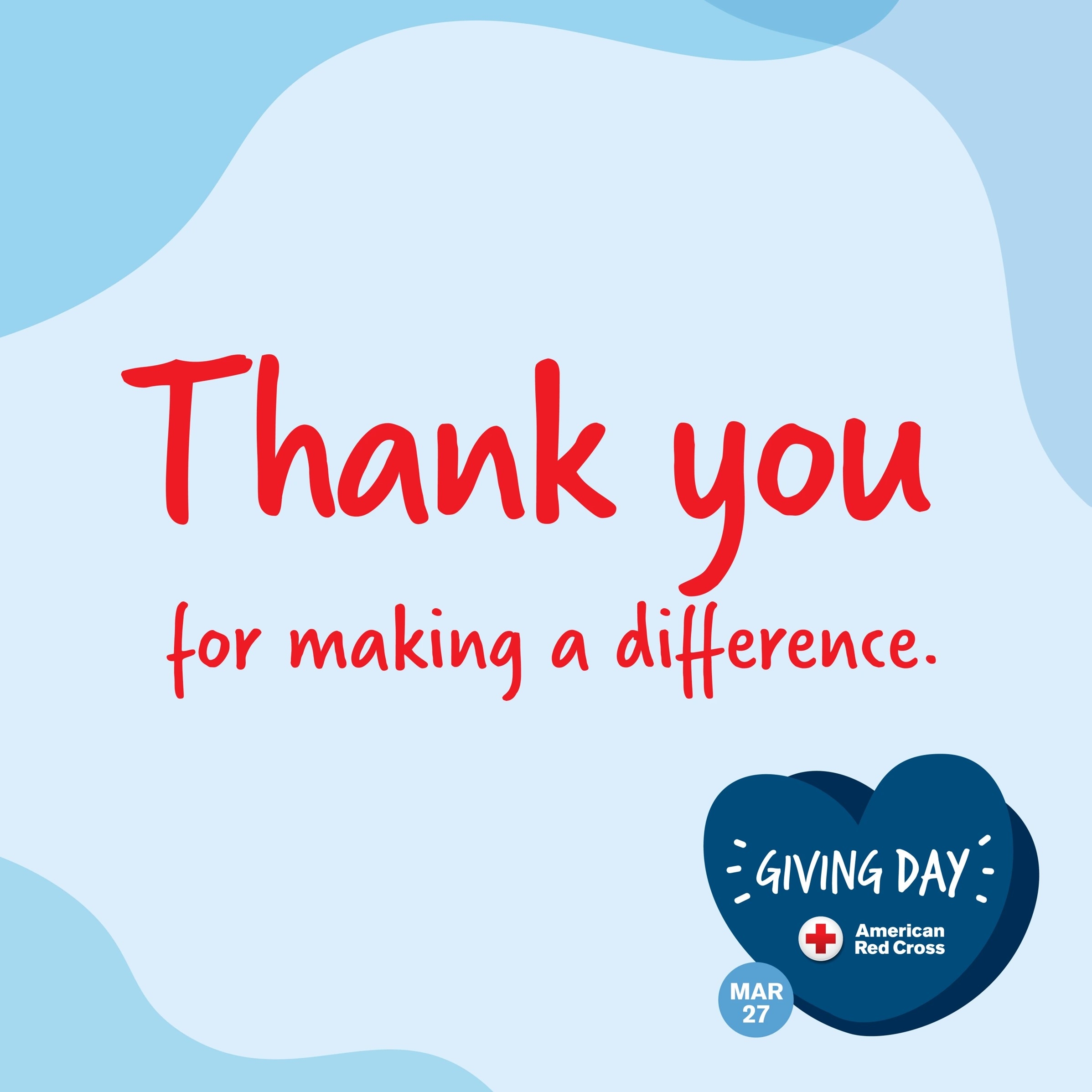 Thank You for Delivering Relief and Hope on Giving Day