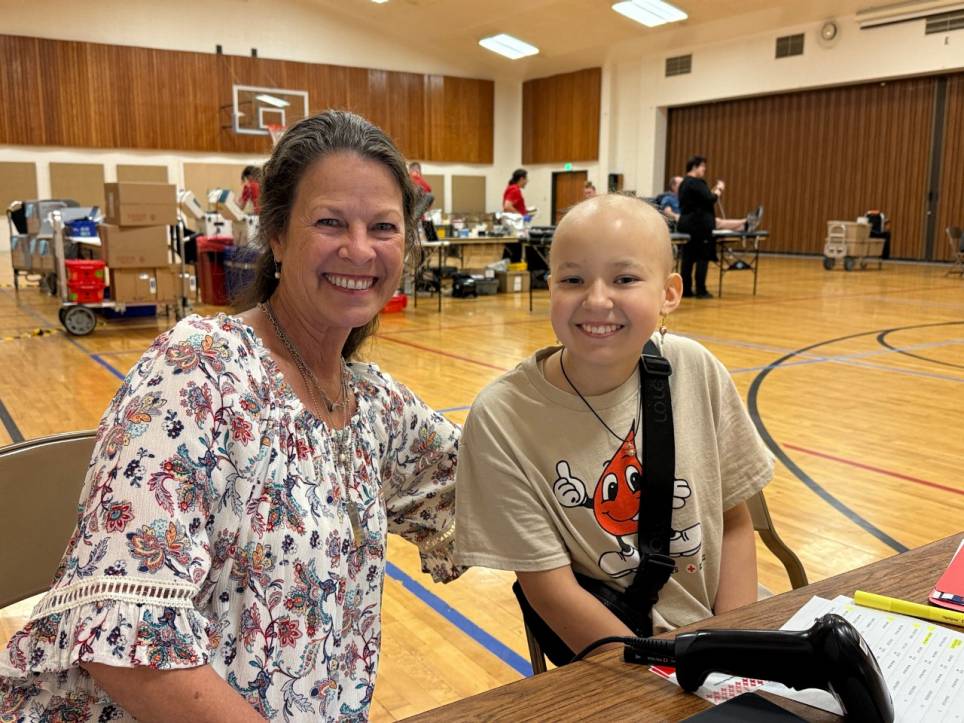 Young Idaho cancer survivor shows power of donating blood