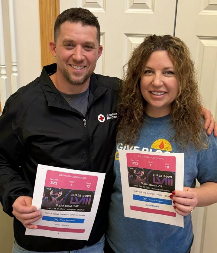 Otsego Man Wins Trip to Super Bowl LVIII for Donating Blood