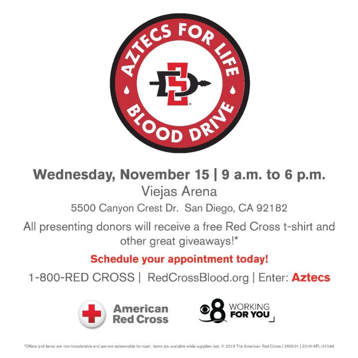 7th Annual Aztecs for Life Blood Drive | News | American Red Cross