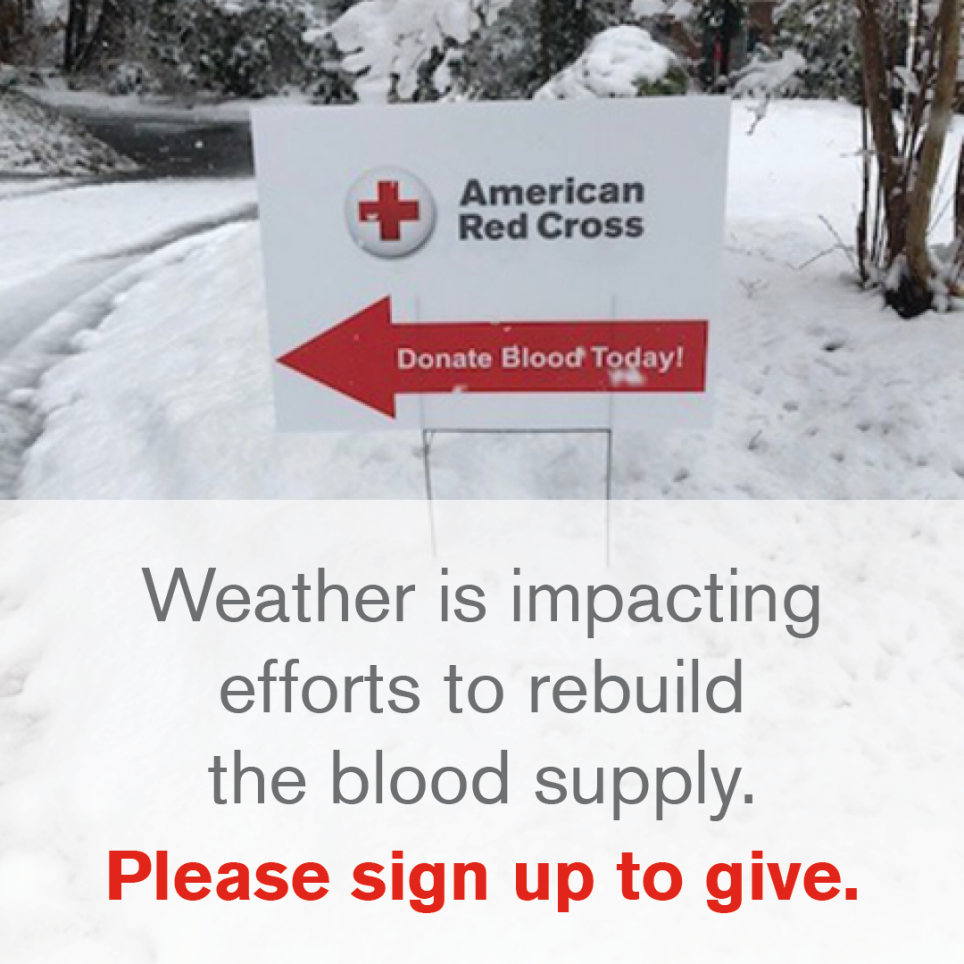 Severe Winter Weather Impacts Blood Donation at Red Cross | News ...