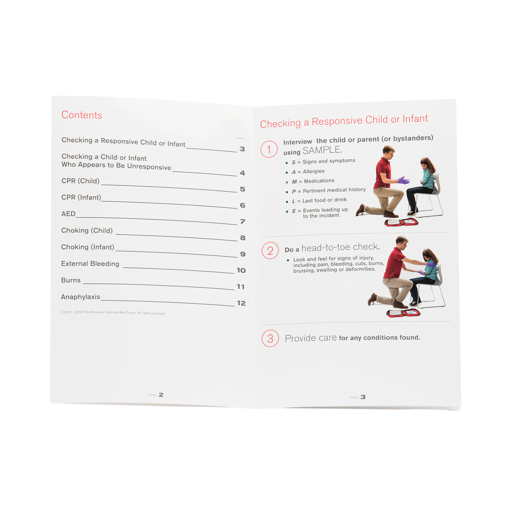 Pediatric First Aid Cpr Aed Ready Reference Red Cross Store