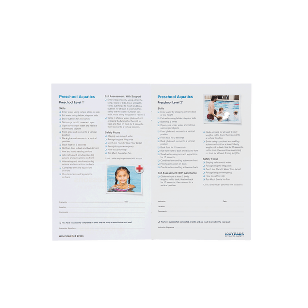 Swim Lessons Achievement Booklet (Pk/50) | Red Cross Store