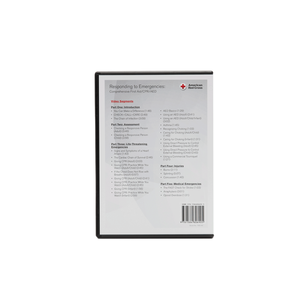 Responding to Emergencies: Comprehensive First Aid/CPR/AED DVD | Red ...
