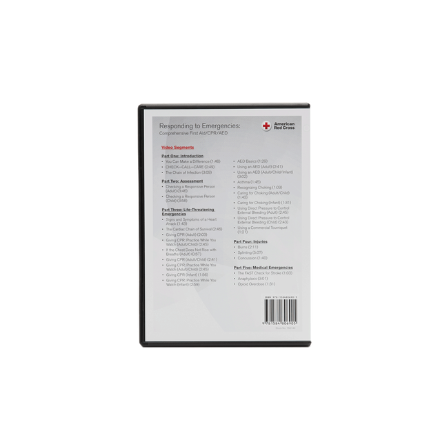Responding to Emergencies: Comprehensive First Aid/CPR/AED DVD | Red ...