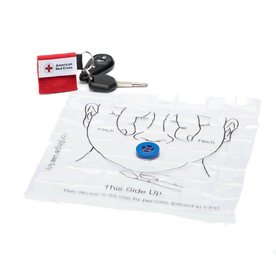 Mini CPR Keychain with 1-Way Valve Face Shield | Red Cross Store