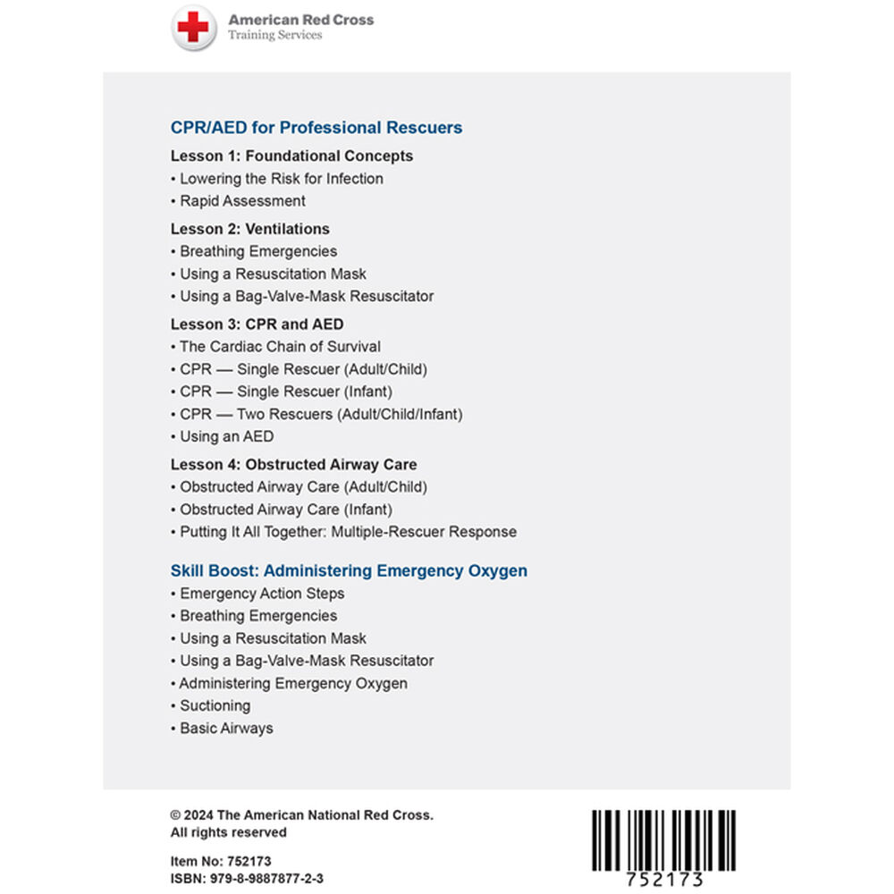 CPR/AED for Professional Rescuers (DVD) | Red Cross Store