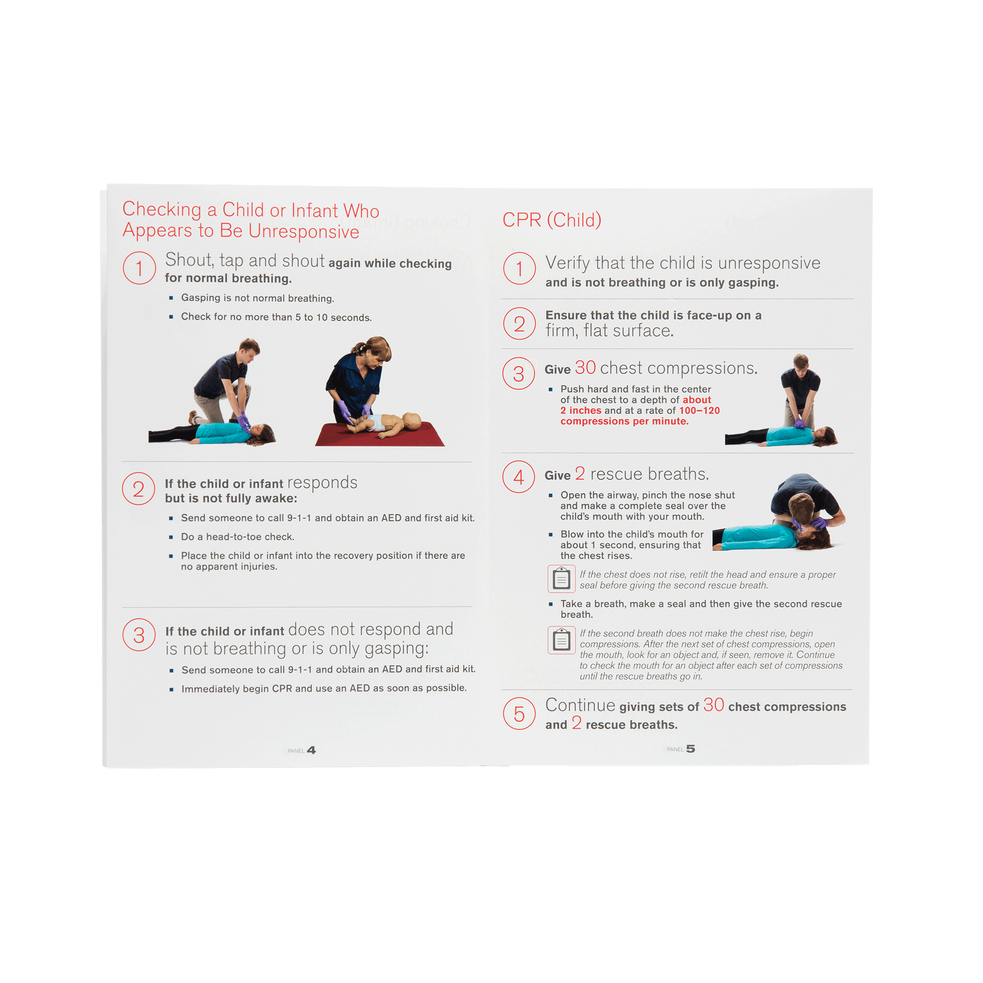 Pediatric First Aid, CPR & AED Ready Reference | Red Cross Store